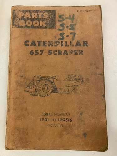 Caterpillar 657 Scraper parts manual. Genuine Cat book. | eBay Australia