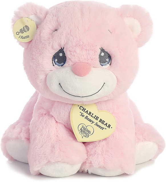 8 Inch Precious Moments Pink Charlie Bear Plush Stuffed Animal by ...