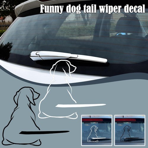 Funny Moving Tail Dog Car Sticker Window Wiper Decals Windshield Rear х ...