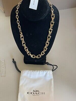 COACH NEW YORK CHUNKY SIGNATURE C LINK NECKLACE OMBRÉ PINK COACH NEW YORK CHUNKY SIGNATURE C LINK NECKLACE OMBRÉ PINK