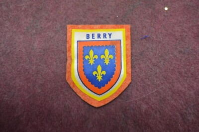 ANCIEN ÉCUSSON BISCOTTE GRECOIRE BLASON RÉGION ANJOU VILLE BERRY CPA | eBay