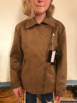 VG World Collection Size M Women’s ‘Vegan Suede’ Brown Collar Coat ...