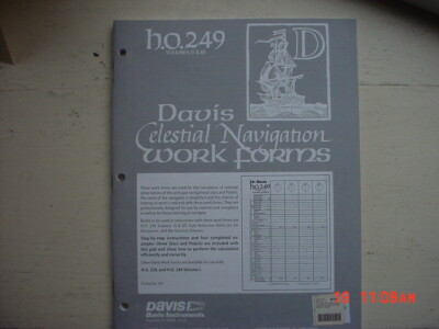 Davis Celestial Navigation Work Forms V.II & III H. O. 249 | eBay
