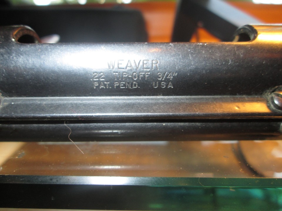 Lot 105 - Vintage Weaver .22 Rifle Tip-Off 3/4" Scope Mount | eBay