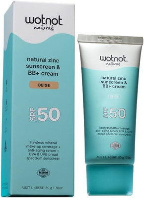 Natural Zinc Face Sunscreen SPF 50 – BEIGE BB Cream Shade, Mineral ...