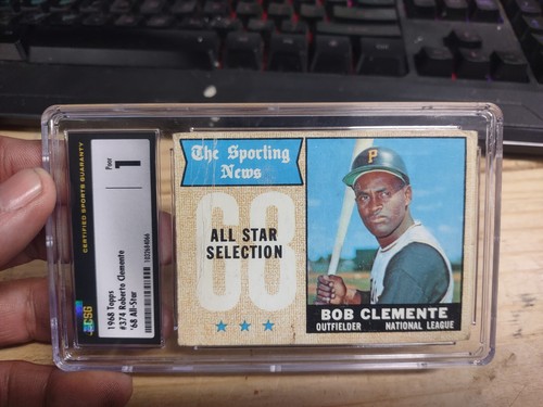 1968 Topps ROBERTO CLEMENTE Pirates All Star #374 CSG 1 Poor | eBay