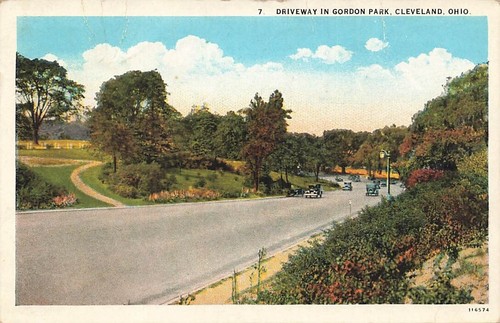 Postcard Driveway Gordon Park Cleveland Ohio | eBay
