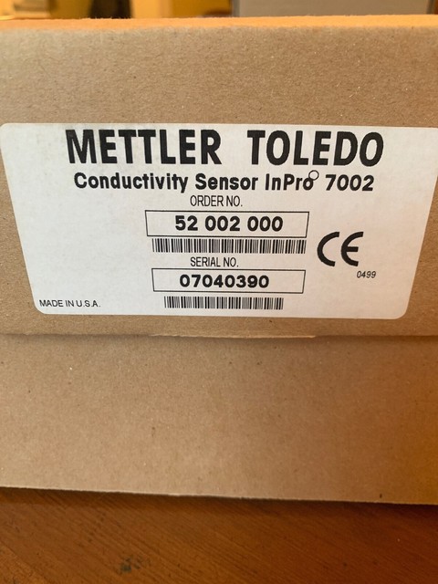 METTLER TOLEDO Conductivity Sensor 52-002-000 InPro 7002 *NEW* | eBay