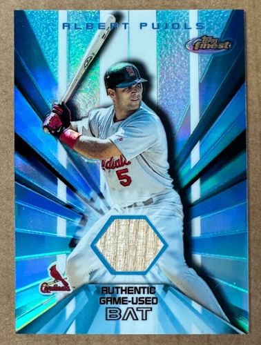 2002 Topps Finest Baseball Albert Pujols game used bat relic Private ...