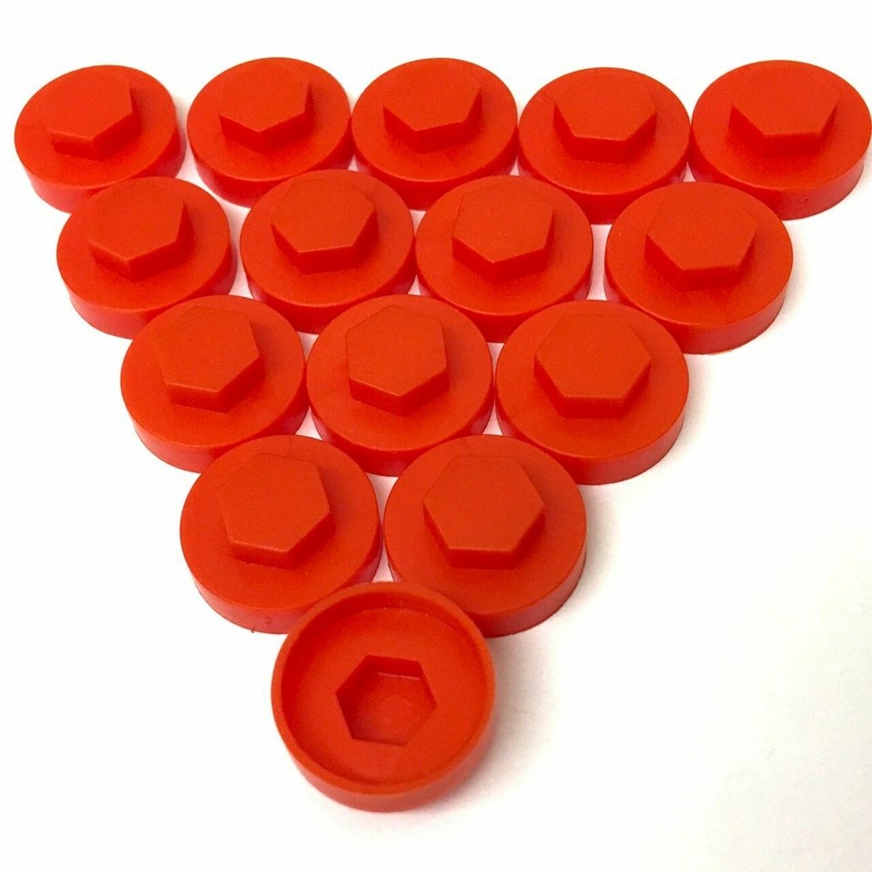 16mm HEXAGONAL HEX TEK SCREW COVER CAPS TO FIT 8mm (5/16") TEK SCREWS ...