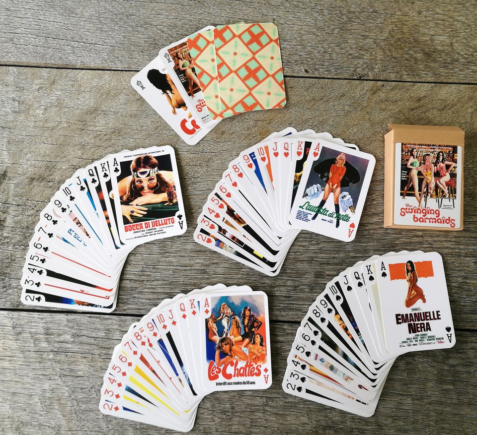 Playing Cards(Poker Deck 54Cards)SEXPLOITATION Vintage Sexy Girl Movie ...