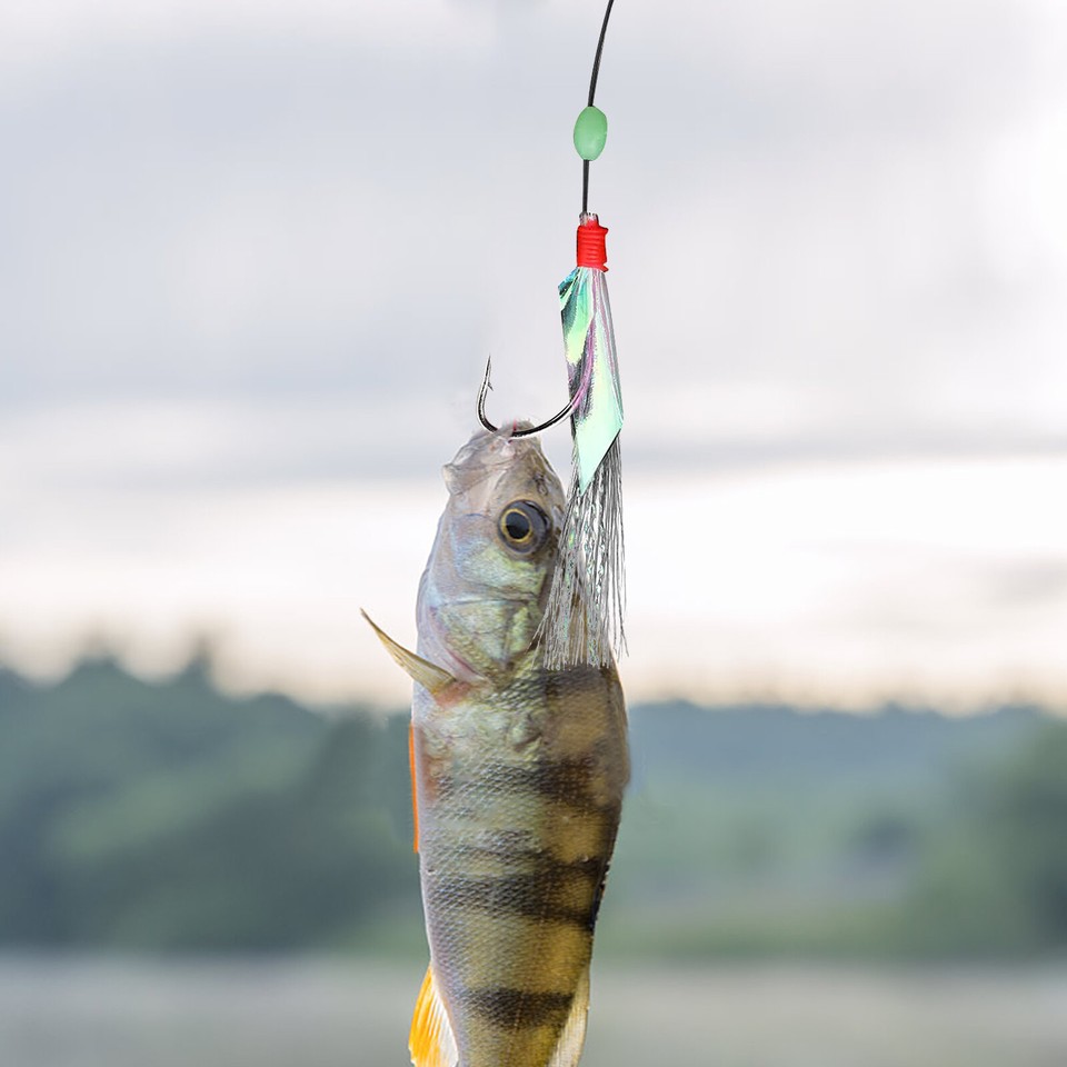 10-100Pcs Mackerel Lures Bait Feathers Rigs Pollack Cod Sea Fishing ...