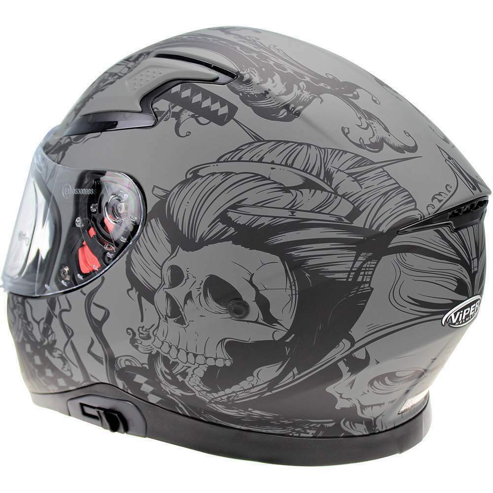 ViPER RS-V95 FULL FACE ACU GOLD DUAL VISOR MOTORCYCLE MOTORBIKE HELMET ...