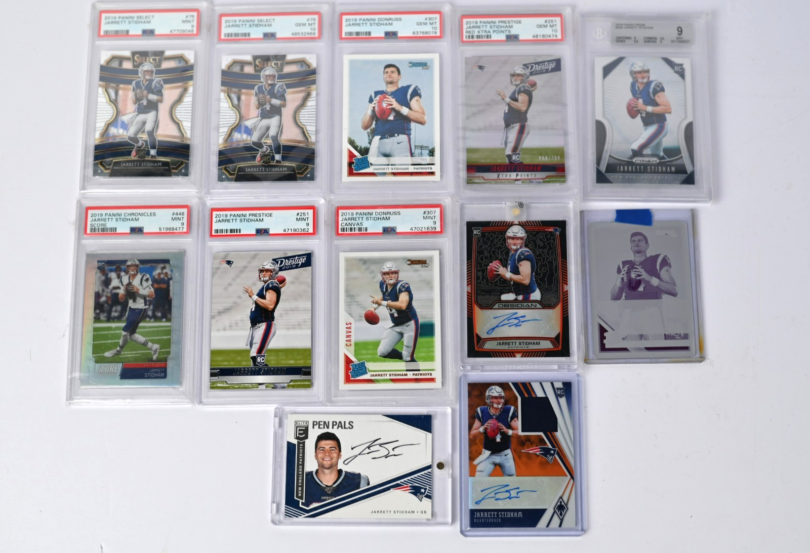 2019 Panini Jarrett Stidham Lot of 12 - PSA BGS RPA Auto Printing Plate ...