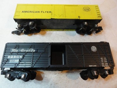 AMERICAN FLYER CUST.PAINT D&RGW STOCK CAR & 639 REEFER TRANSITION ...
