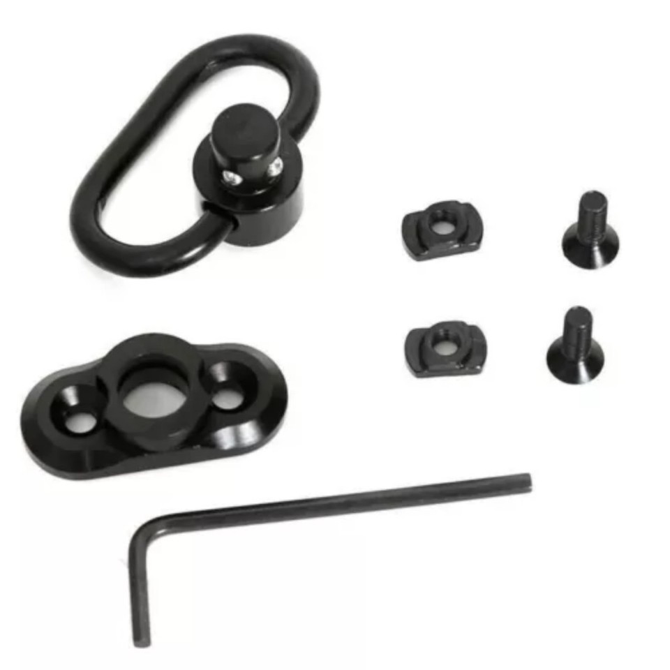 2Pcs M-LOK MLOK Quick Release Sling Mount Push Button QD Sling Swivel ...