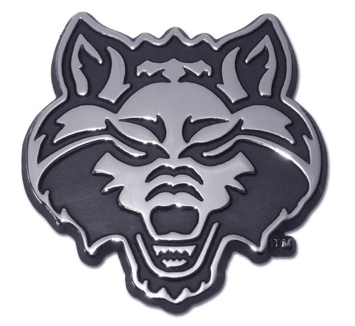 arkansas state university howl chrome logo wolf auto car emblem made in ...