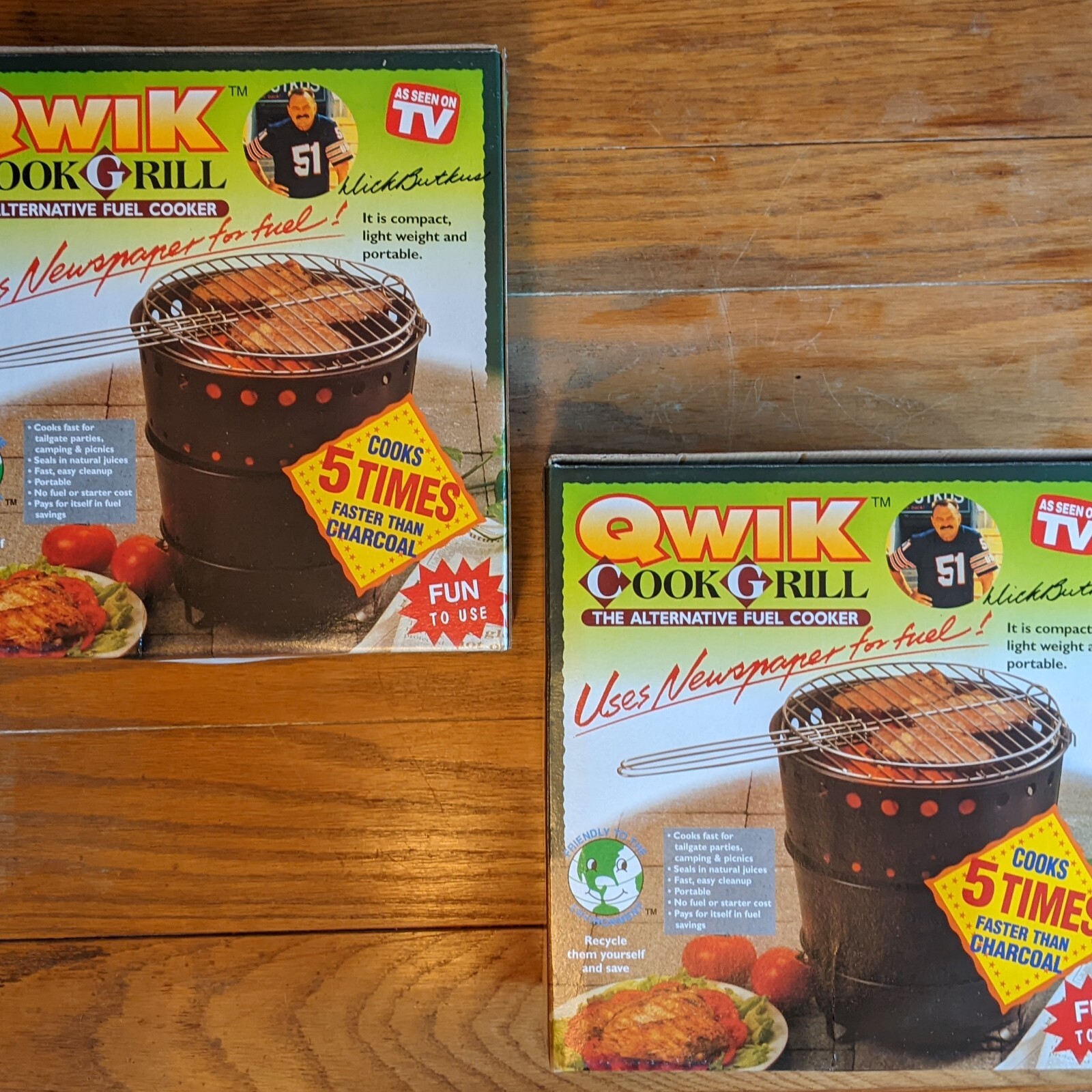 Camp Stove -Dick Butkus Qwik Cook Grill Collectable Chicago Bears ...