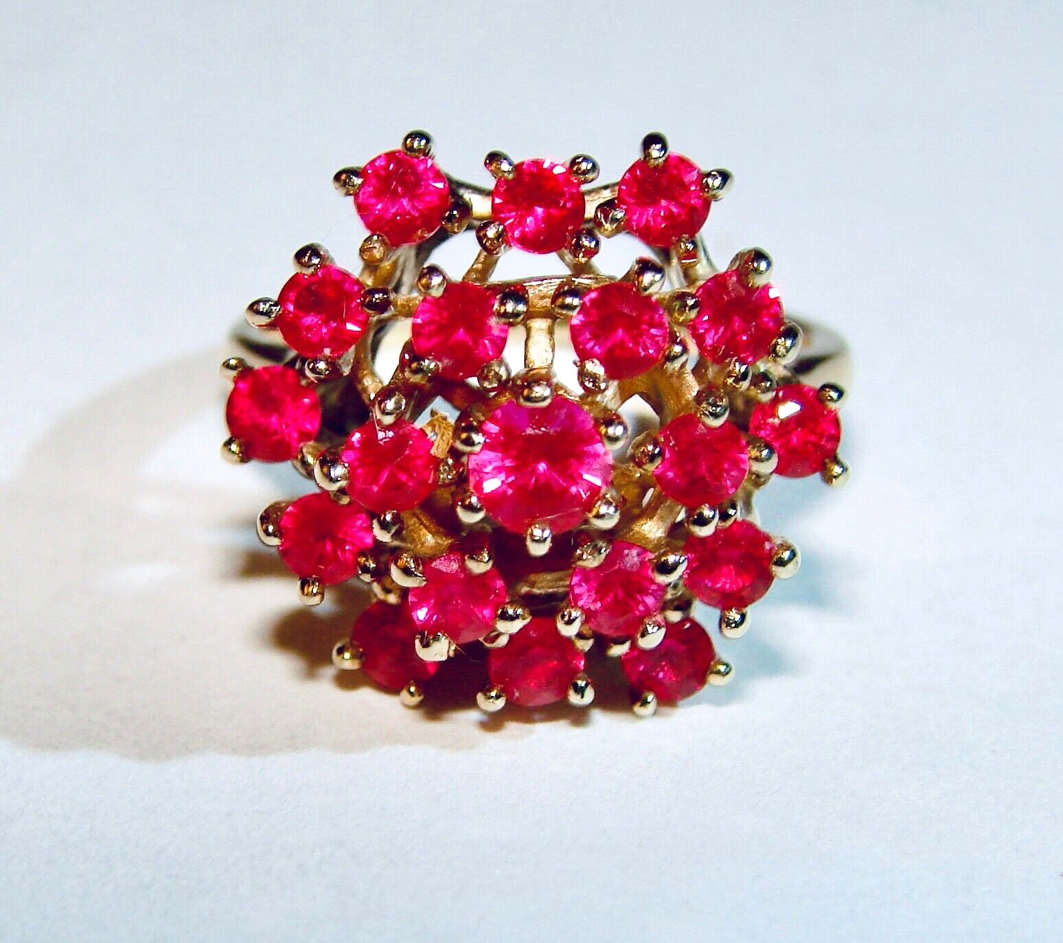 10K YELLOW GOLD RUBY DOME PRINCESS THAI HAREM VINTAGE… - Gem