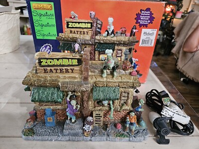 Lemax Spooky Town Zombie Eatery Village Building Retired 2014 w Box | eBay