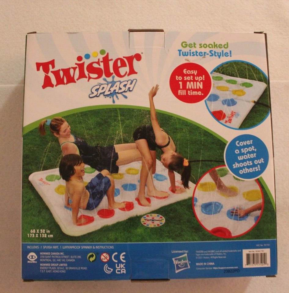 Hasbro Twister Splash Water Game for Kids Backyard Sprinkler Outdoor ...