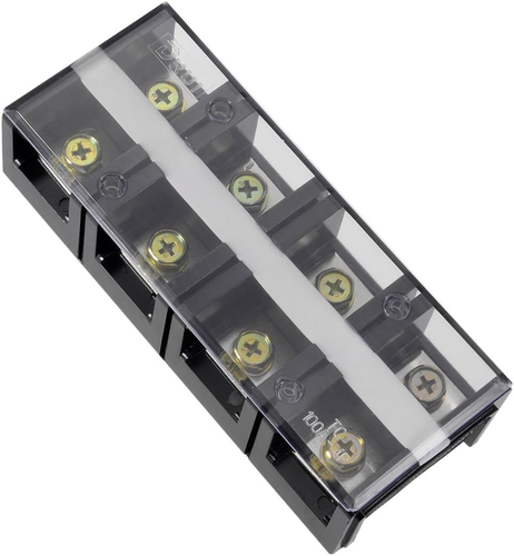 Dual Rows 4 Positions 600V 100A Wire Barrier Block Terminal Strip ...