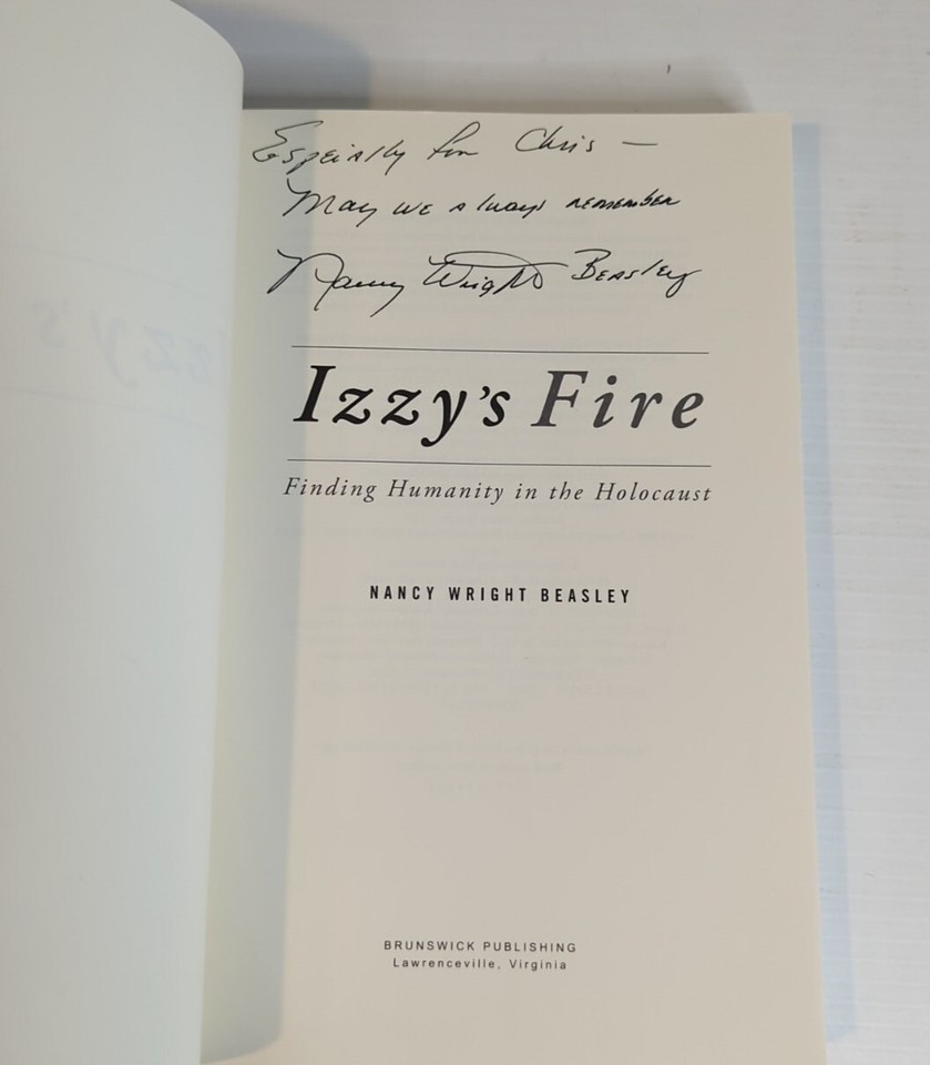 Izzy's Fire Paperback Book SIGNED By Author Nancy Wright Beasley ...