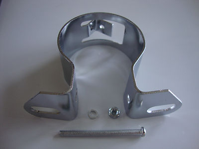CHROME COIL MOUNT BRACKET UNIVERSAL CHEVY FORD MOPAR HOT ROD RAT ROD ...