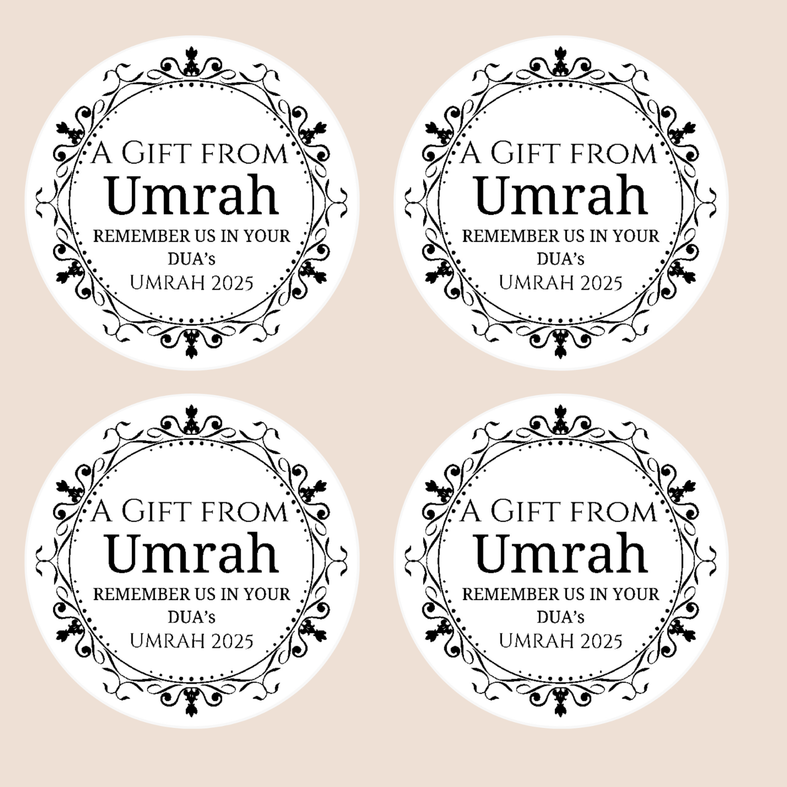 Umrah Mubarak Labels | Personalized Islamic Gift Tags | Perfect for ...
