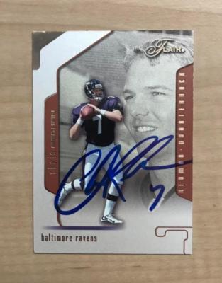 CHRIS REDMAN BALTIMORE RAVENS SIGNED AUTOGRAPHED 2002 FLEER FLAIR CARD ...