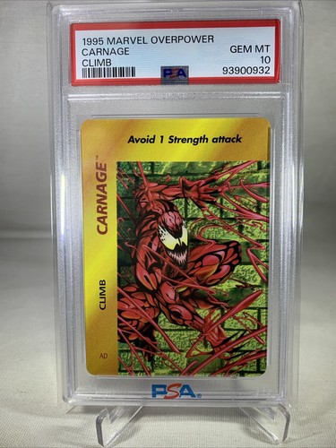 PSA 10 Gem Mint LOW POP Marvel OVERPOWER Carnage OP - Climb special ...