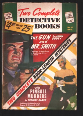 PULP: Two Complete Detective Novels #53 11/1948-hard boiled crime pulp ...