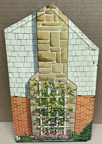 Vtg Metal Tin Dollhouse House Marx Home EXTERIOR DOUBLE SIDED CHIMNEY ...