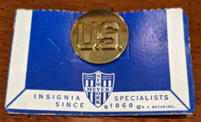 N. S. Meyer Inc. New York Military Insignia U.S.Brass Lapel Pin Back 1 ...