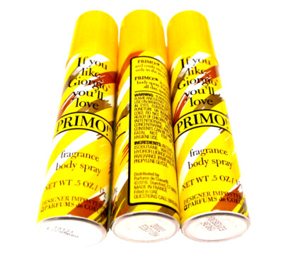 Lot of 3 Designer Imposters PRIMO Women Parfums De Coeur Body Spray .5 ...