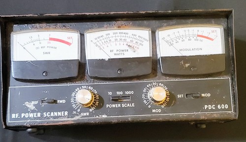 Vintage Para Dynamics PDC 600 RF Analog Power Scanner Black SWR Meter ...
