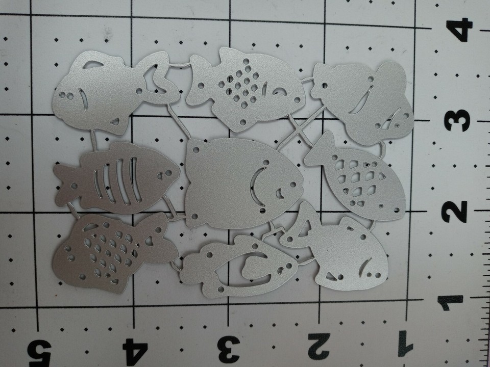 Thin Metal Die Cut Tool Emboss School fish Ocean Island Vaca Nemo Clown ...