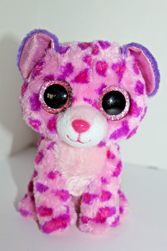 Ty Beanie Boos GLAMOUR Leopard Cat 6" Beanbag Plush Stuffed Toy Glitter ...