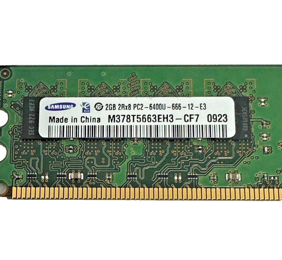 Samsung 2GB 2Rx8 PC2-6400U-666-12-E3 Memory Module | eBay
