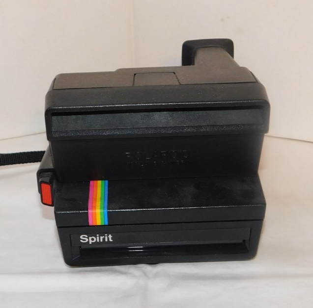 1980's Polaroid 600 Spirit Instant Camera with Rainbow Stripe UNTESTED ...