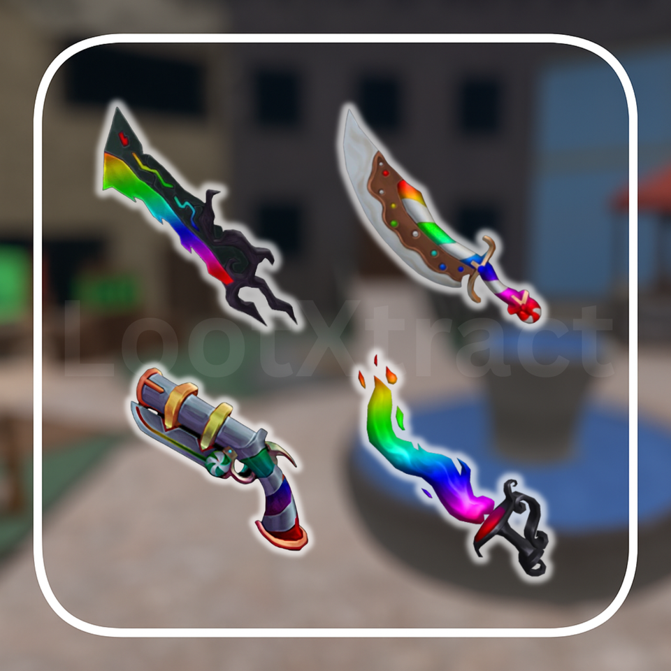 🔥 MM2 Murder Mystery 2 Rare Weapons & Knives | Limited Edition + Godly ...
