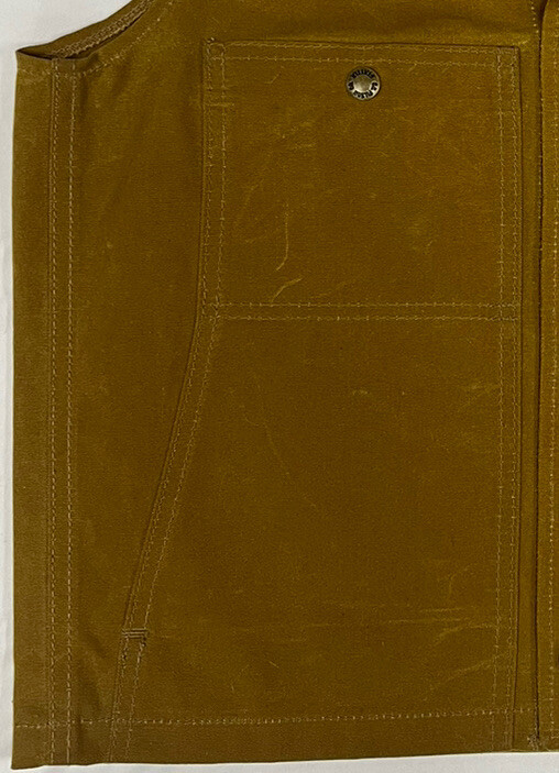 Filson Oil Tin Cloth Vest 11010265 Waxed Cotton CC Dark Tan Khaki MADE ...