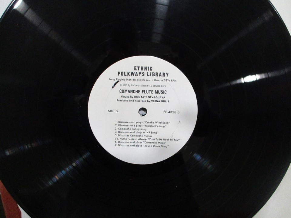 Comanche Flute Music by Doc Tate Nevaquaya Rare LP Ethnic Folkways ...