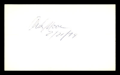 Archie Moore Autographed Signed 3x5 Index Card Light Heavyweight Champ ...