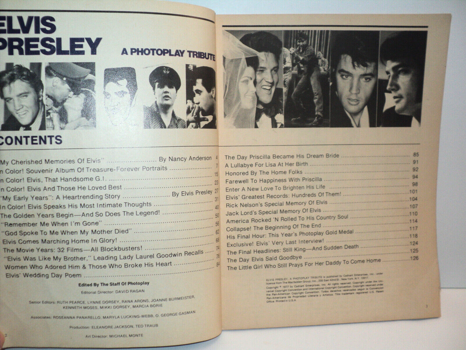 Elvis Presley A Photoplay Tribute Magazine 1977 Vintage Damage on Cover ...