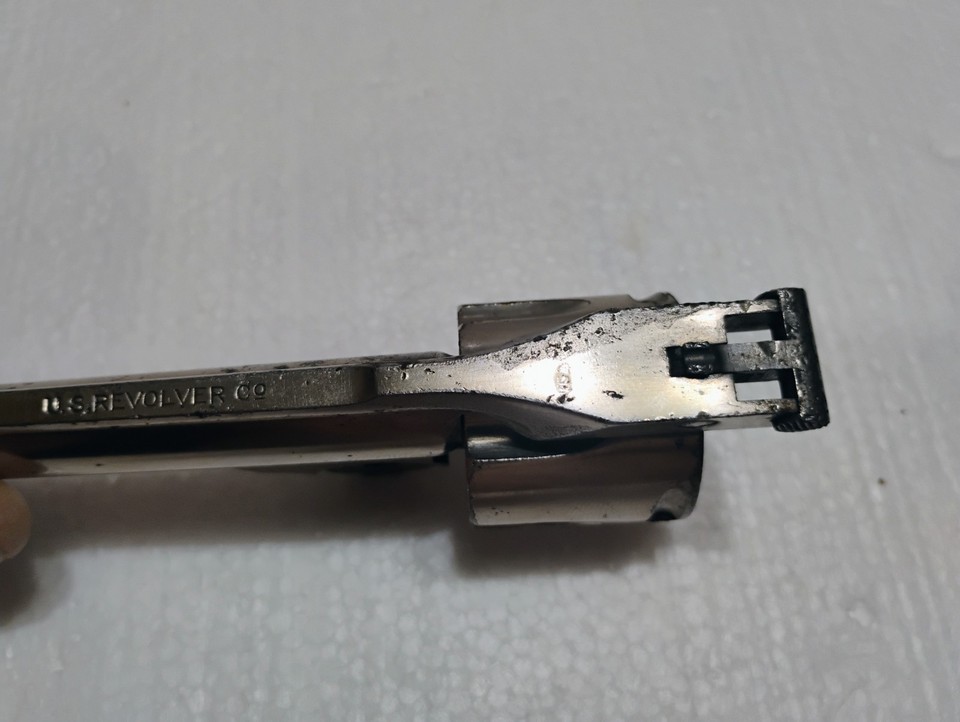 u s.revolver co. top break barrel parts yoke cylinder nickel crisp lock ...