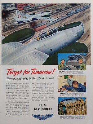 1951 vintage US Air Force recruitment print ad, Target for tomorrow! | eBay