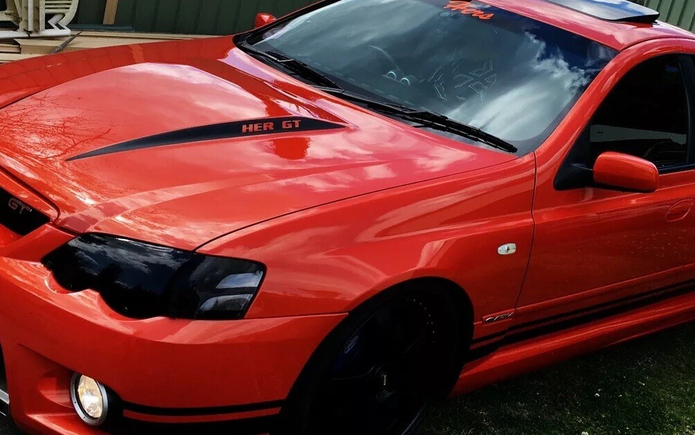 Custom Bonnet Decals Custom Bonnet Bulge Decals For Ford BA/BF XR8/GT ...