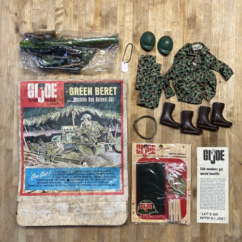 Original 1966 GI Joe 12" Green Beret Machine Gun Outpost 5978 w box ...