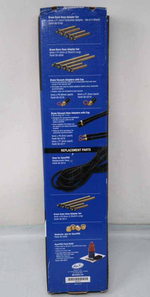New Motion Pro Sync Pro Carb Tuner Carburetor Synchronizer 08-0411 | eBay